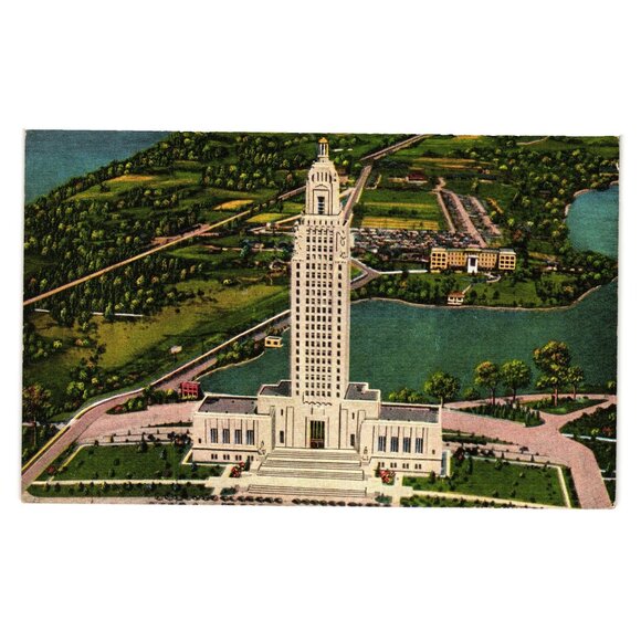 Accents | Vintage Louisiana State Capitol Postcard Baton Rouge Scenic ...